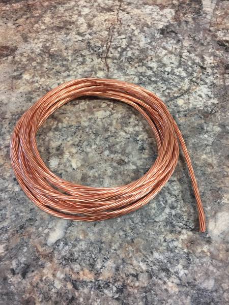 Stranded Copper Ground Wire Rosenberger WR 21BC 701 2 AWG GREEN